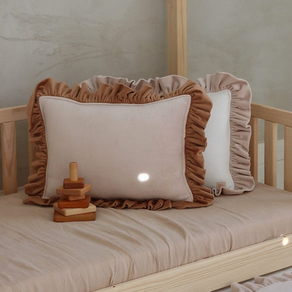 Velvet Ruffle Pillow - Etsy