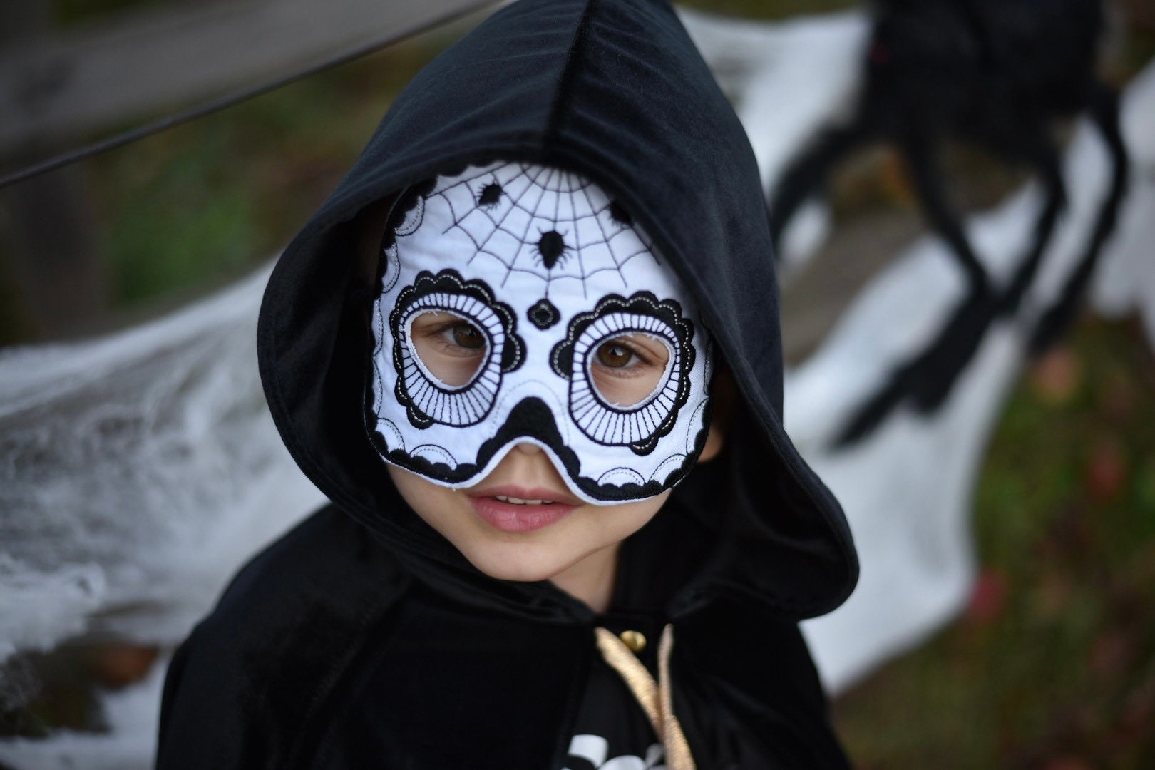 Black Skull Mask Costume