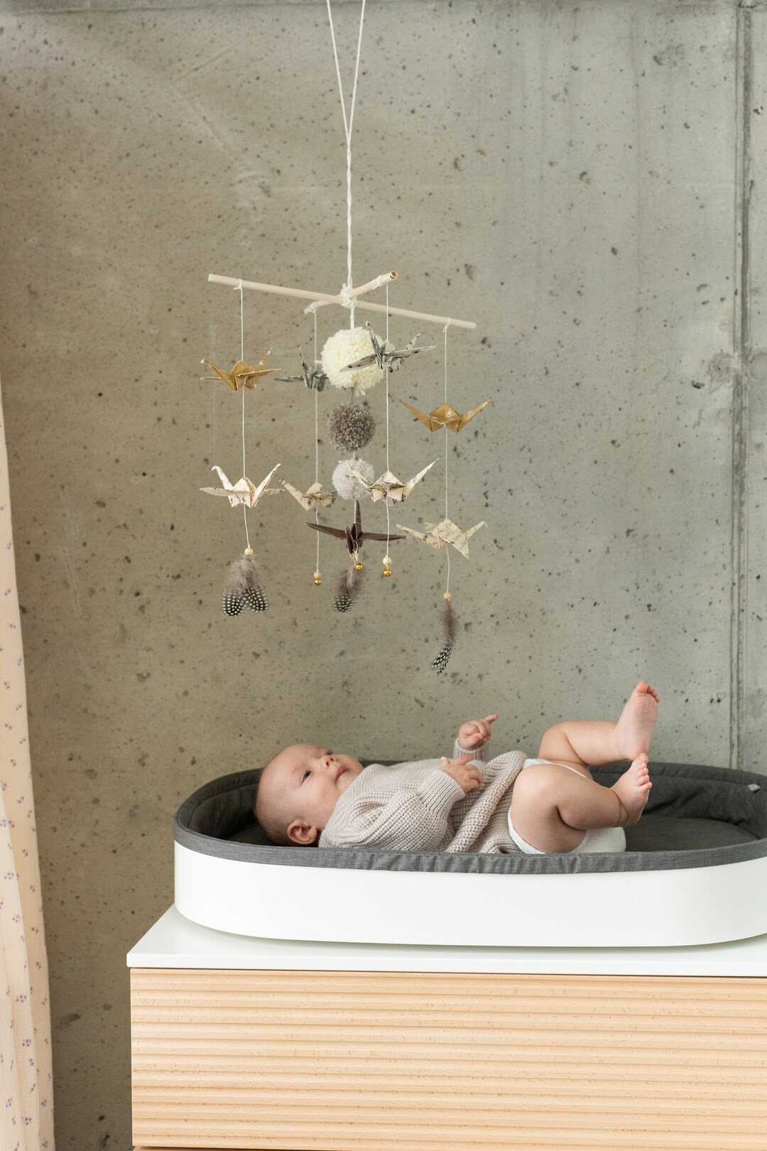 Vintage Vibe Origami Nursery Mobile - Etsy