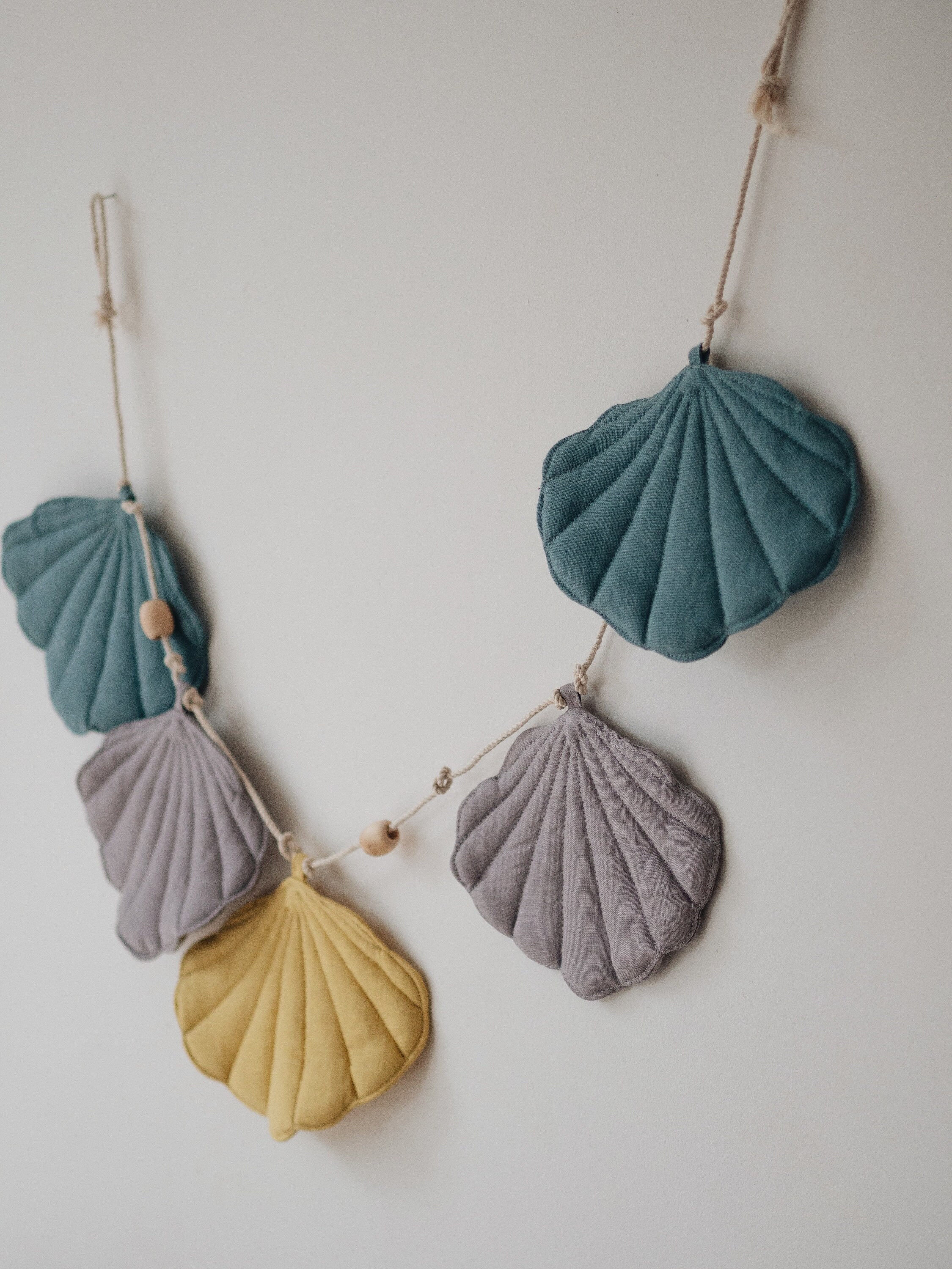 Linen Garland With Shells eye of the Sea | Etsy