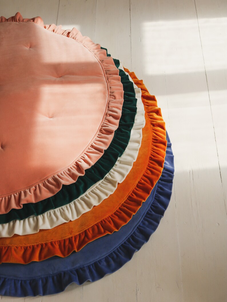 Soft Velvet Mat With Frill apricot - Etsy