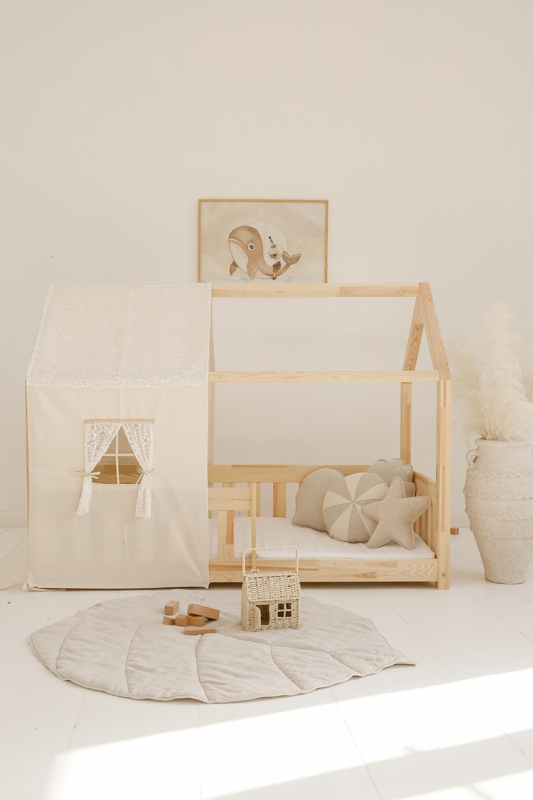 House Bed Canopy "boho", Baby Crib House, Decoration for Girl's Room ...