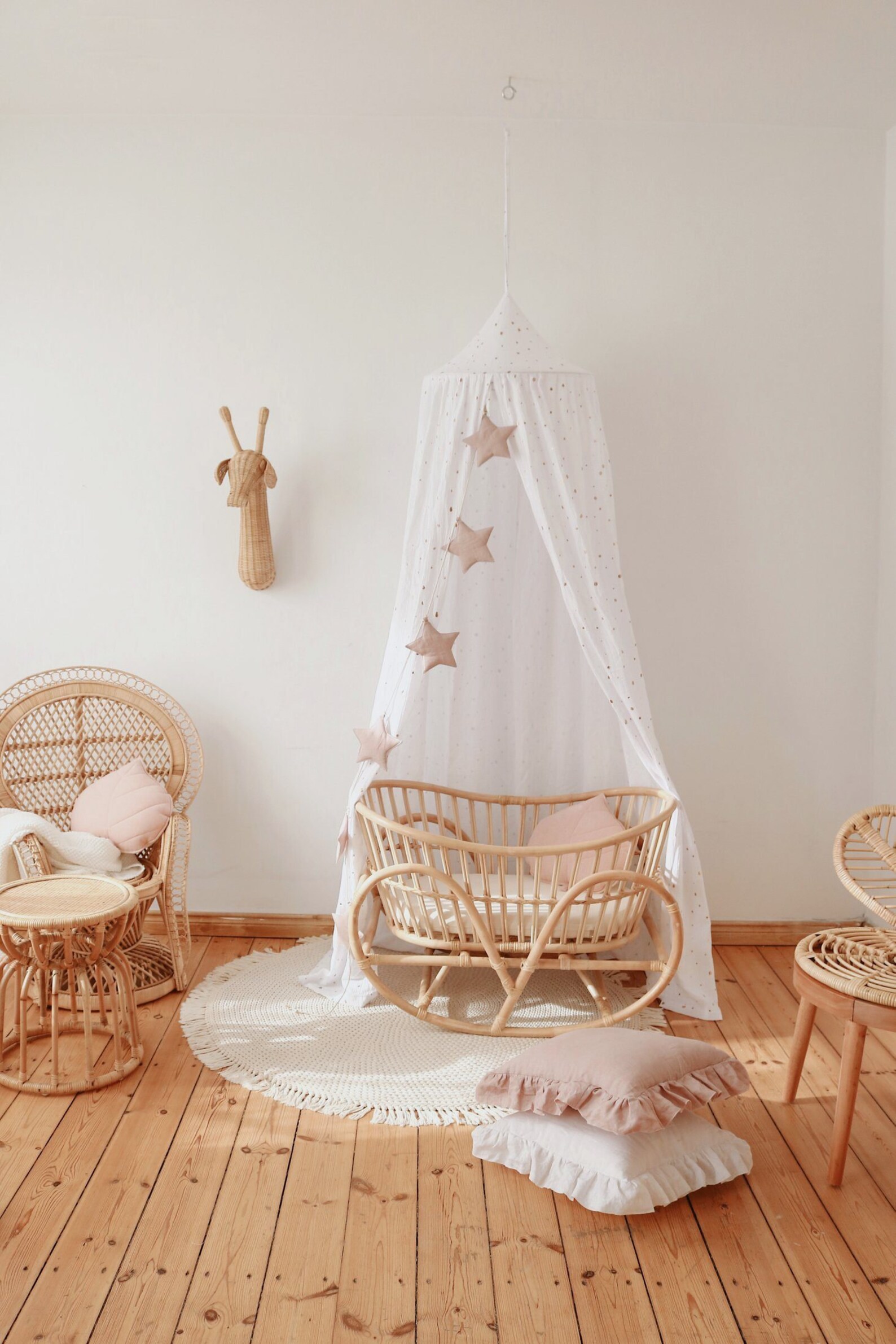 Linen Garland With Stars pink Powder - Etsy