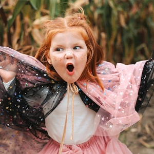 Two Sided Child's Cape "rainbow Stars", Girls Halloween Costume in ...