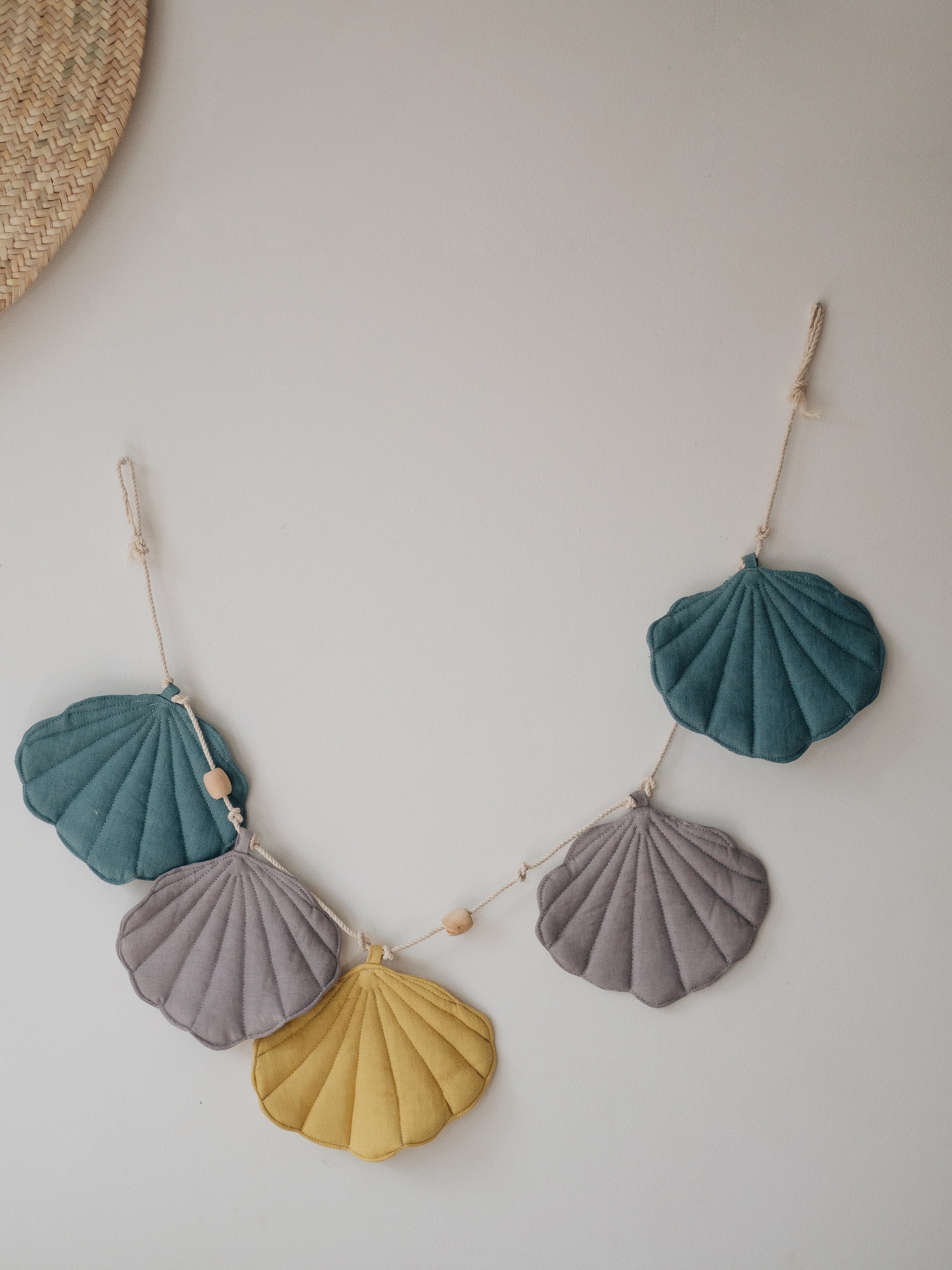 Linen Garland With Shells eye of the Sea | Etsy