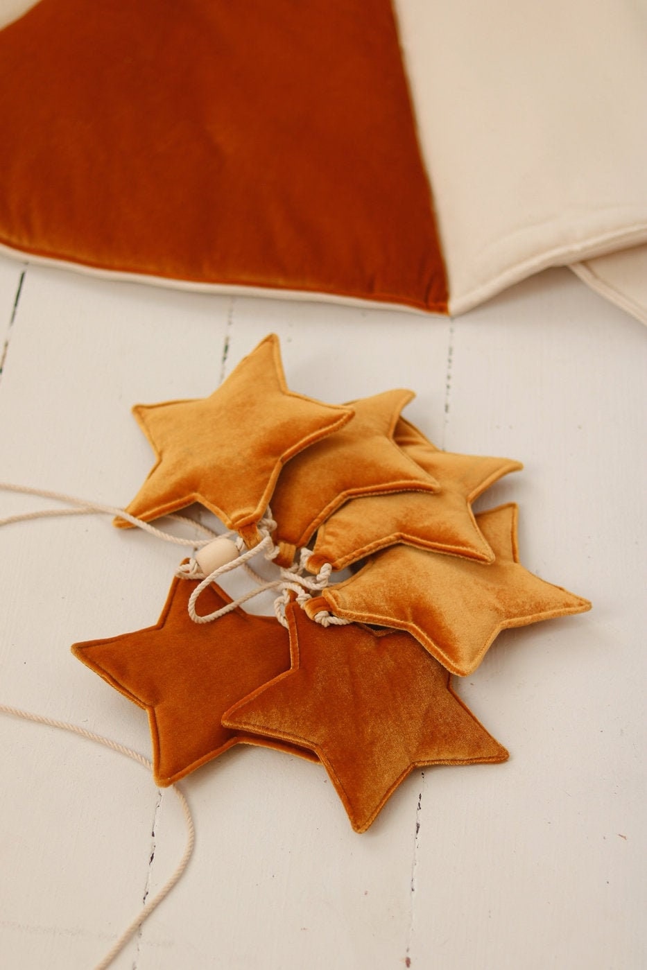 Velvet Garland With Stars gold Dust - Etsy