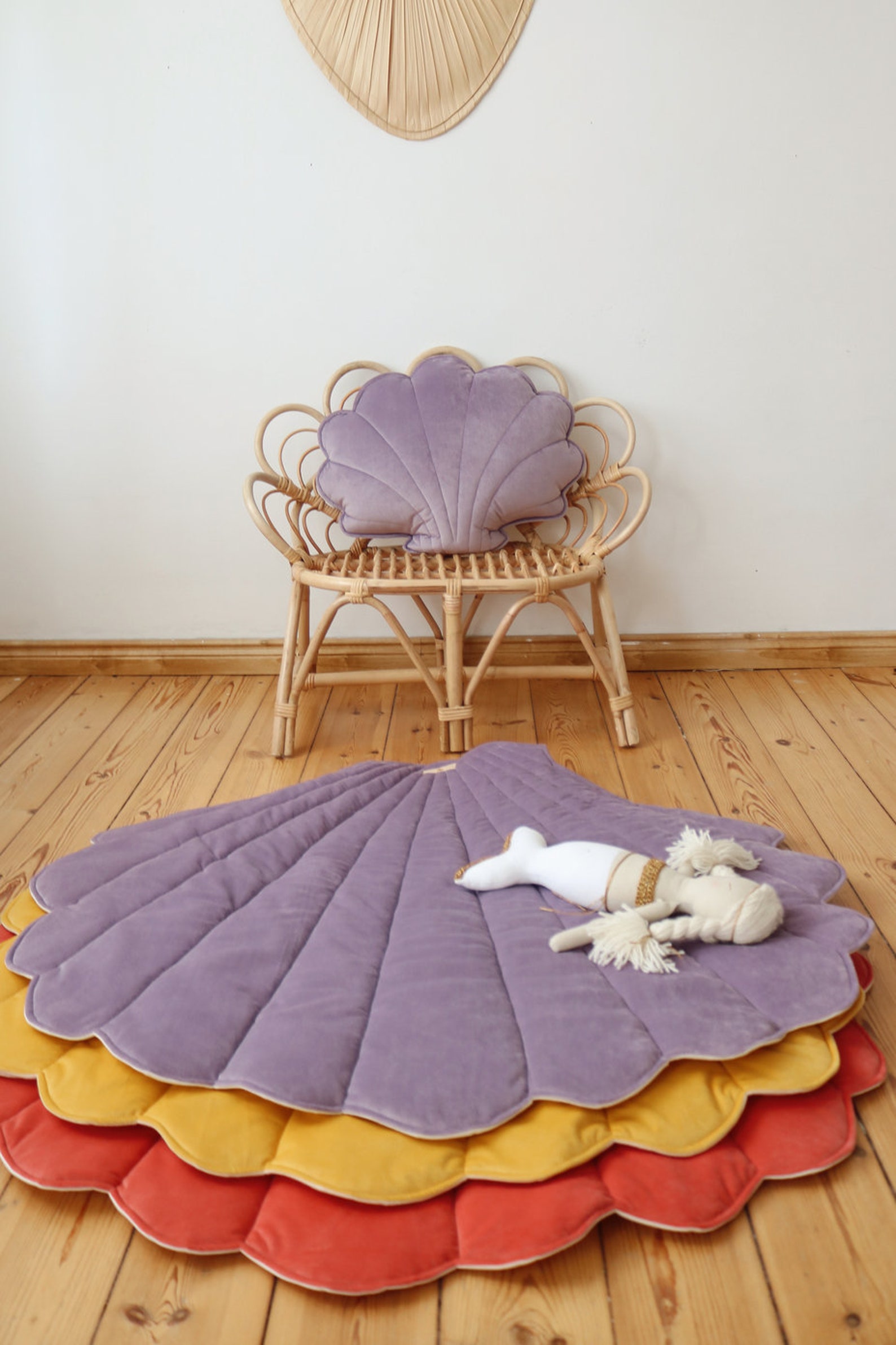 Velvet Shell Mat coral - Etsy