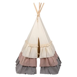 Teepee Tent With Frills “powder Frills”, Gift for Kids, Teepee Tent for ...