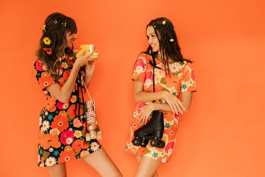 Dress TWIGGY "picnic With Flowers/yellow Vishy", Women's Dress, Summer ...