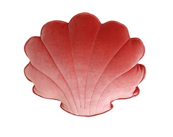 Velvet Shell Pillow beige Pearl - Etsy