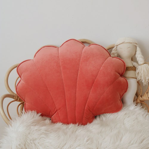 Soft Velvet Shell Pillow light Pink - Etsy