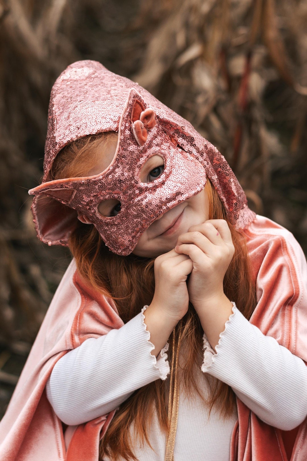 Cat Mask "pink Sequins", Girls Halloween Costume, Halloween, Carnival ...