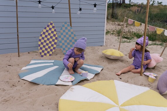 Linen Sun Mat waves at the Ocean Beach Kids Room Baby Room Floor Mat Playmat for Boy Playmat for Girl Decorative Mats Etsy UK