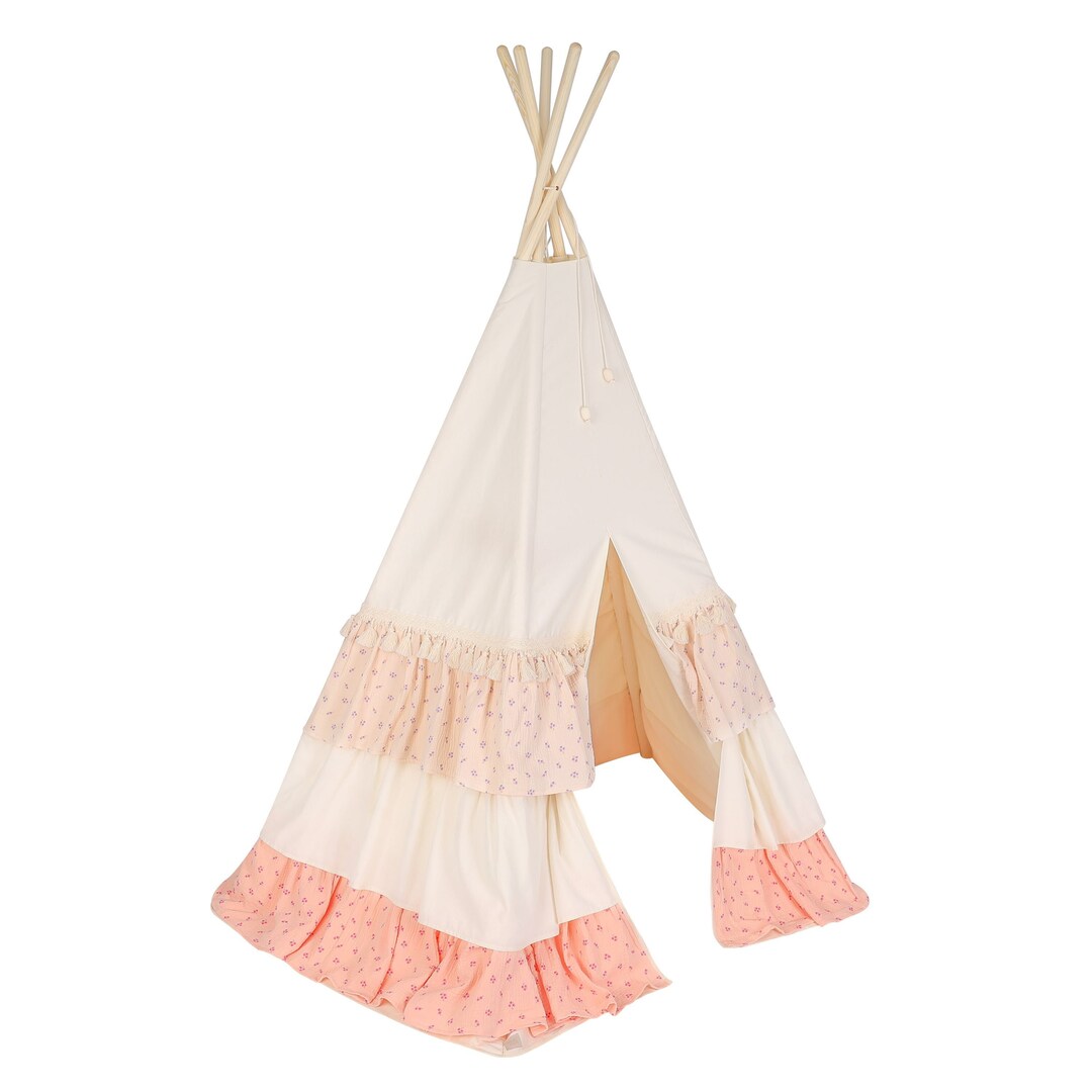 Teepee Enfant With Flounce forget-me-not Gift for Girl,tent for Garden or Terrace, Idea for ...
