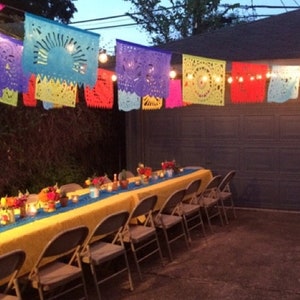 Papel Picado Banner: Handmade Tissue Paper Garland, Mexican Fiesta ...