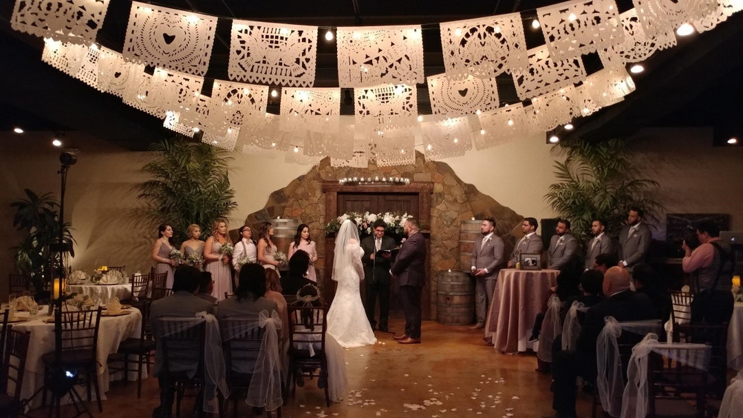 Wedding Decoration Tissue Paper Flags Bridal Shower Decor Rehearsal ...