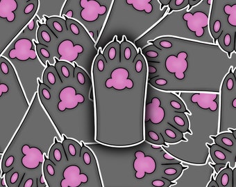 Team Toe Bean Sticker, Cat Paw Sticker, Cat Lover Sticker, Vinyl ...