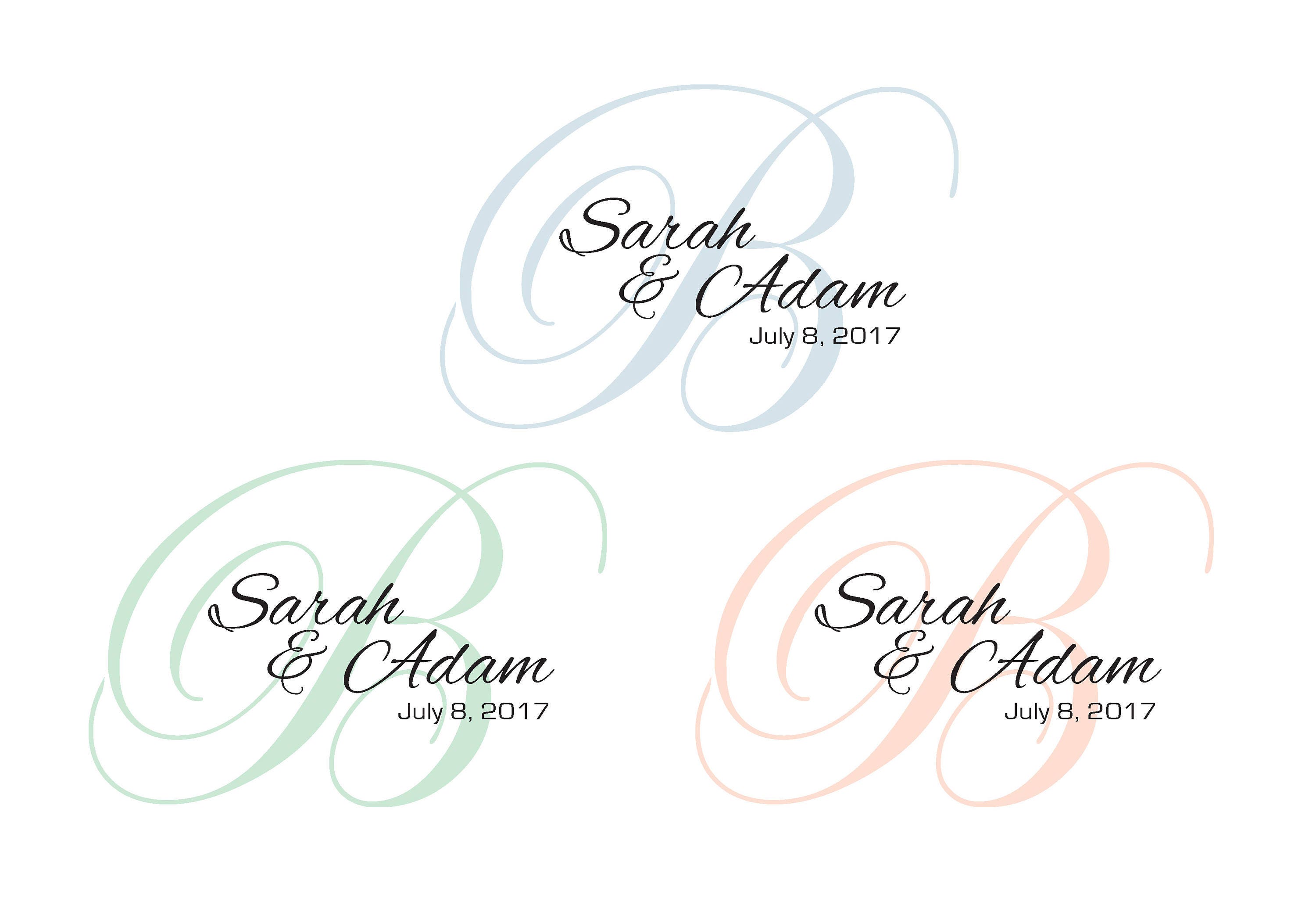 Custom Wedding Logo Design, Monogram (digital Download) - Etsy