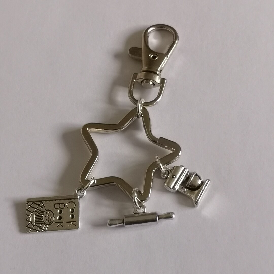 Baking Keyring, Star Baker Keys, Keychain, Handbag Charm, Star Ring ...