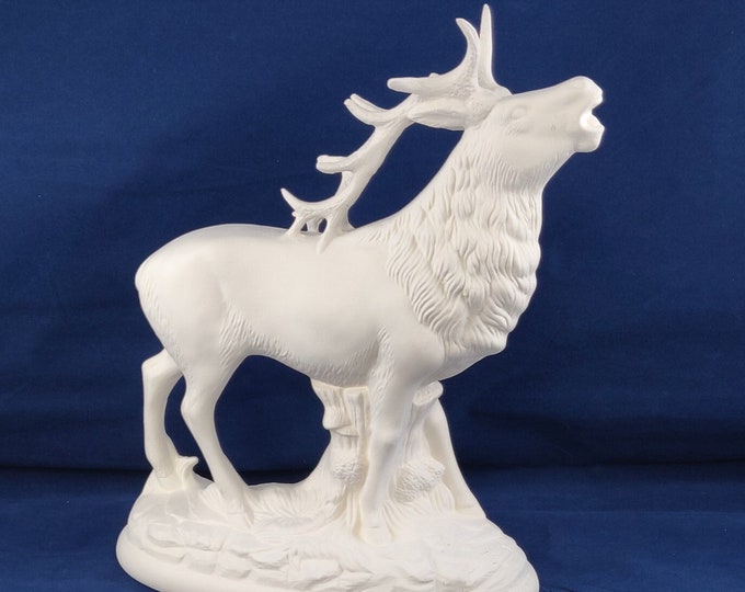 Ceramic Elk, Ceramic Bisque Elk, Ready to Paint Elk, Elk Figurine ...