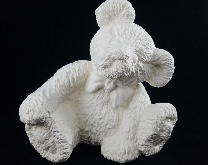 Ceramic Teddy Bear Figurines Ceramic Lifelike Bears set of - Etsy