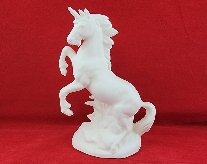 Ceramic Unicorn, Unicorn Figurine, Unicorn Figure, Ready to Paint ...