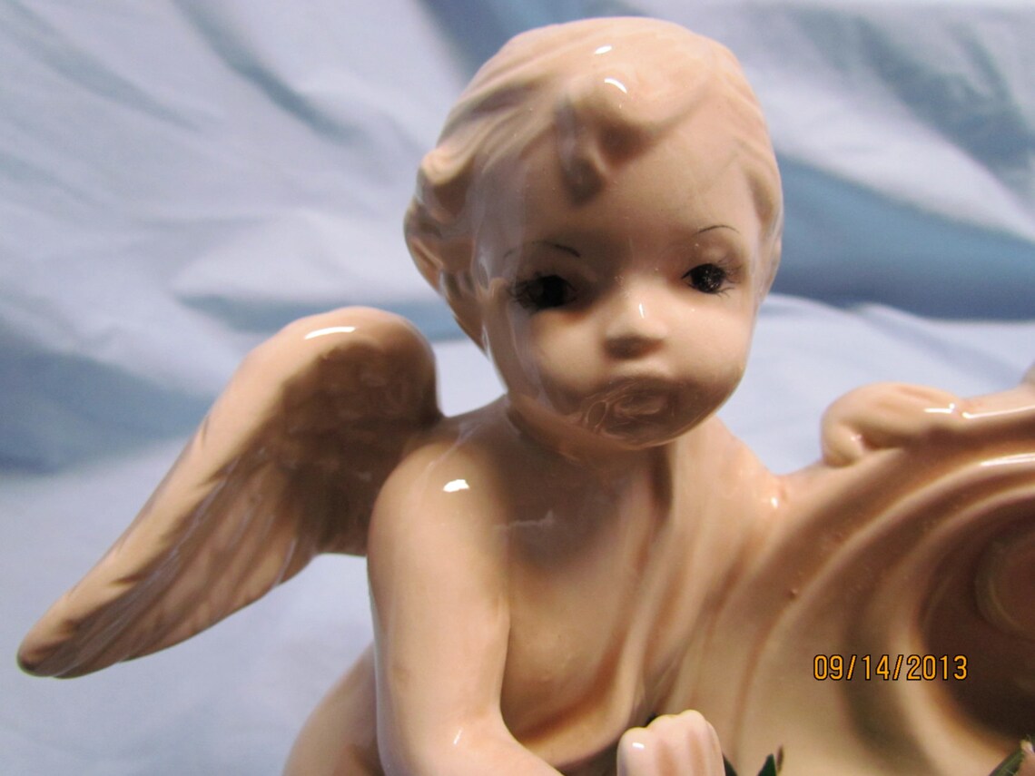 Ceramic Cherub Wall Planter Ceramic Cherub Angel Wall - Etsy