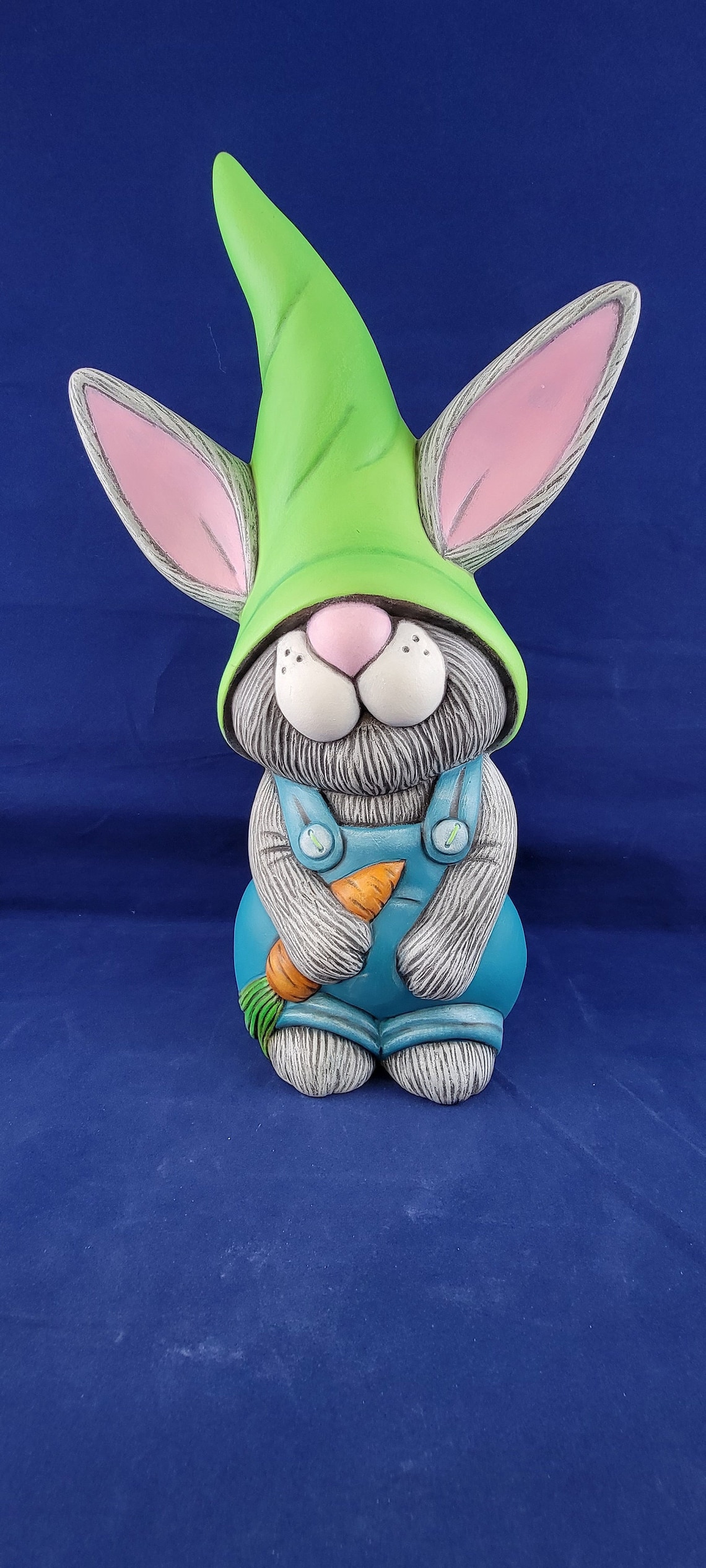 Ceramic Bunny Gnome Ceramic Rabbit Gnome Hand Painted Gnome - Etsy