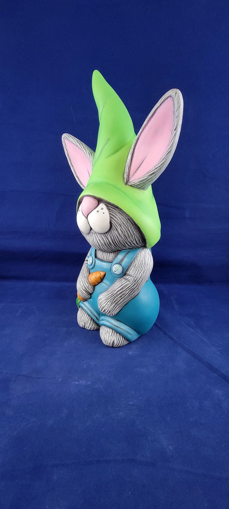 Ceramic Bunny Gnome Ceramic Rabbit Gnome Hand Painted Gnome - Etsy