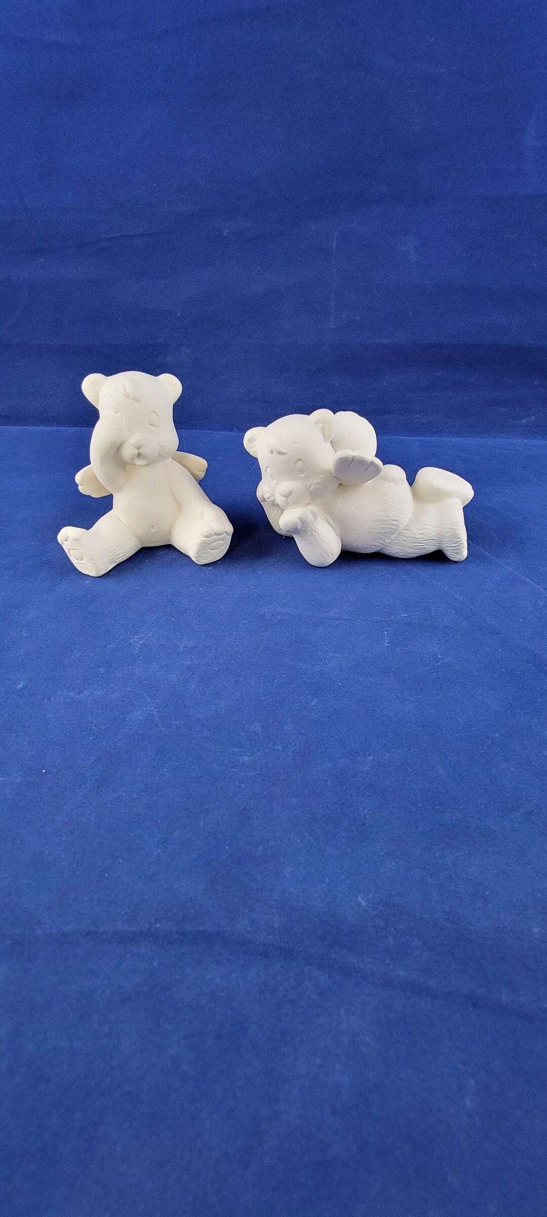 Ceramic Teddy Bear With Wings, Ceramic Bear, Ready to Paint Bear, U ...