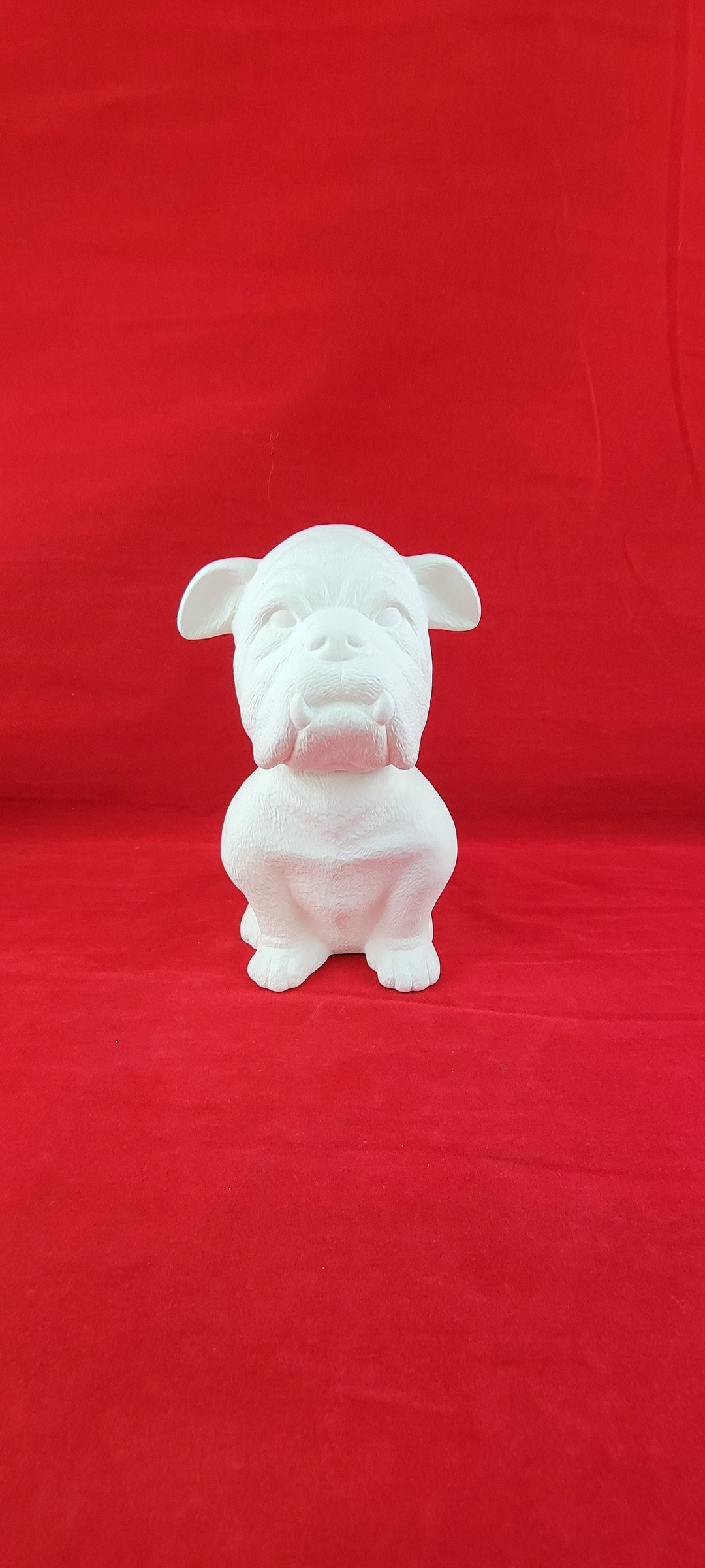 Ceramic Bulldog Bobblehead Figurine Bulldog Figurine U Paint - Etsy