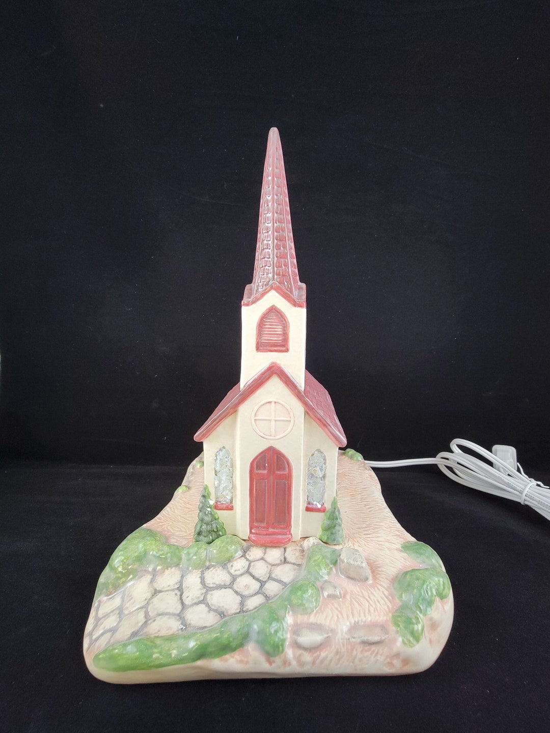 Ceramic Church, Christmas Church, Ceramic Glazed Church, Ceramic ...