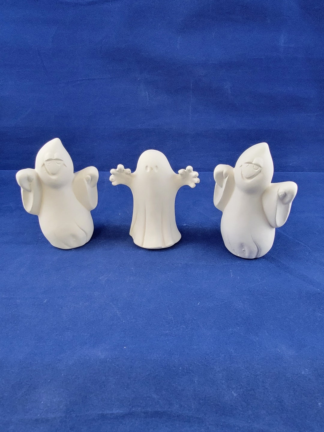 Ceramic Ghosts set of 3 Ceramic Ghosts Ready to Paint - Etsy