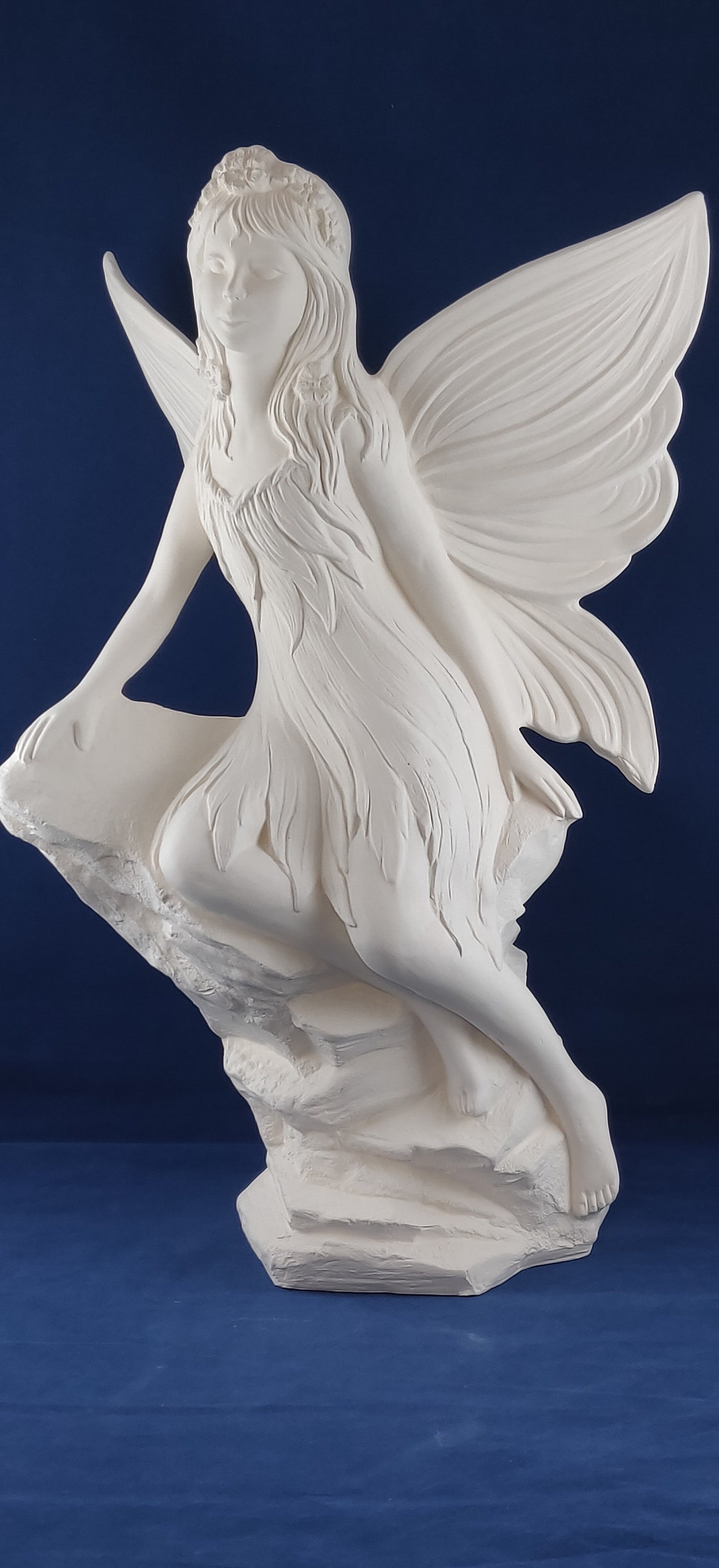 Ceramic Fairy, XL Fairy Figurine, Fairy Statue, Ceramic Fairy Statue ...