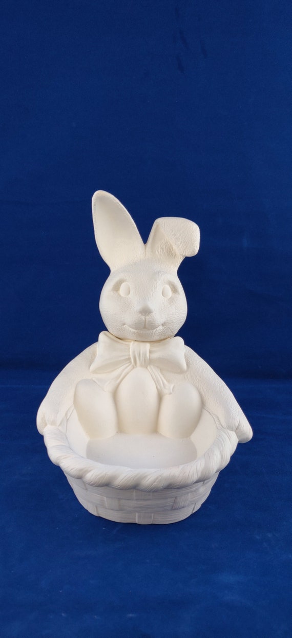 Ceramic Easter Bunny Candy Dish Easter Rabbit Candy Dish | Etsy