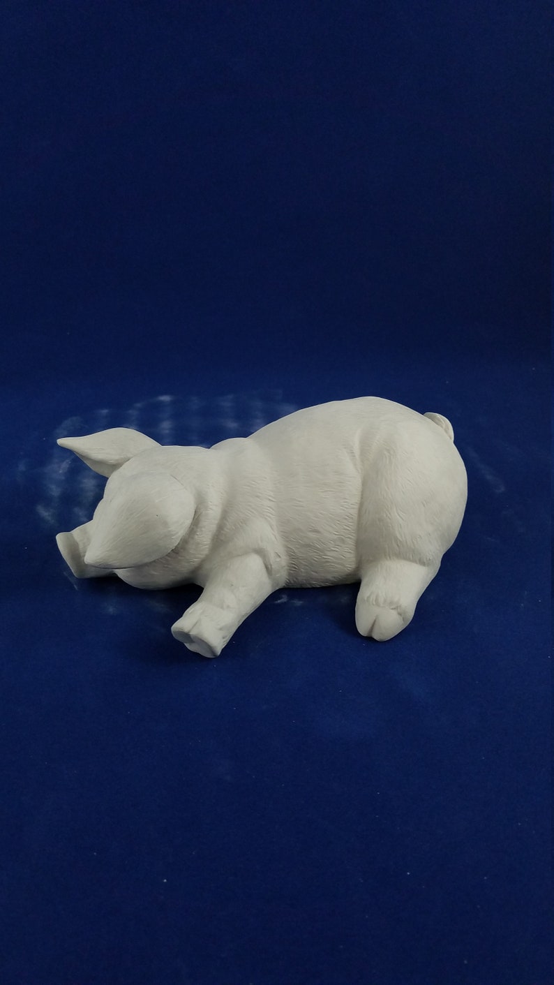 Ceramic Pig Ceramic Pig Lying on Belly Ready to Paint Pig - Etsy