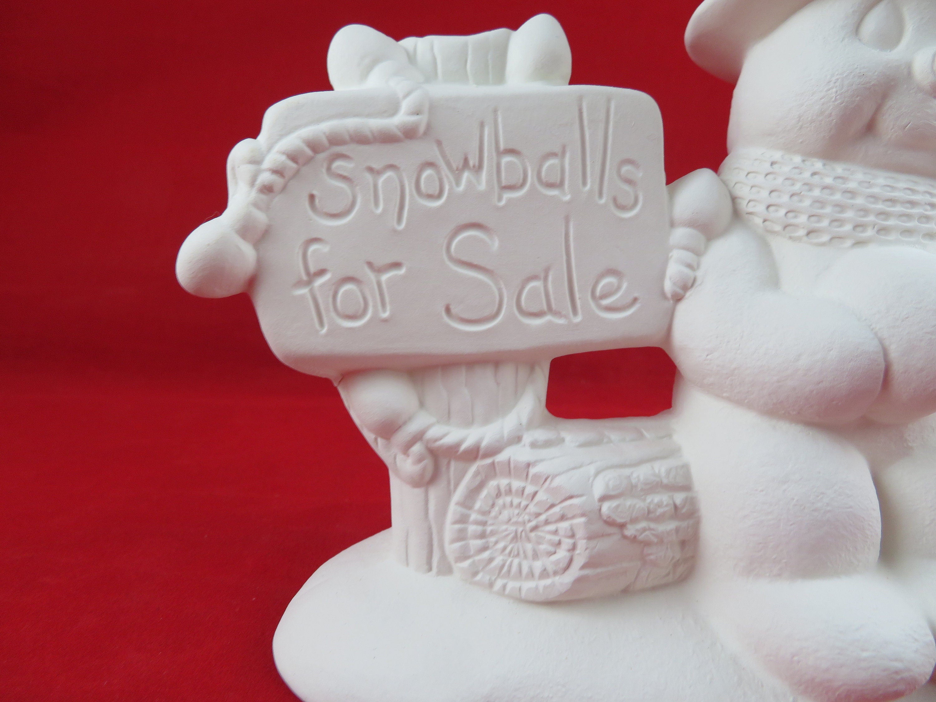 Ceramic Snowman Ceramic Snowman Selling snowballs Ready to | Etsy