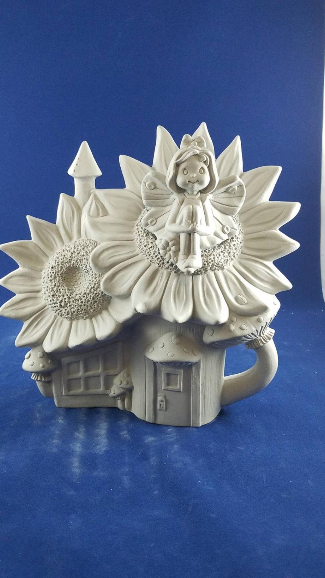 Ceramic Sunflower House Ceramic Fairy House Ceramic - Etsy