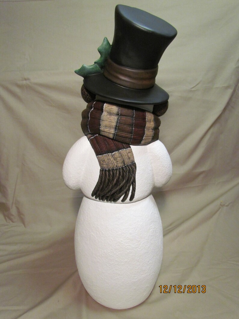 Ceramic Snowman XL Snowman Hand Painted Snowman Handmade - Etsy
