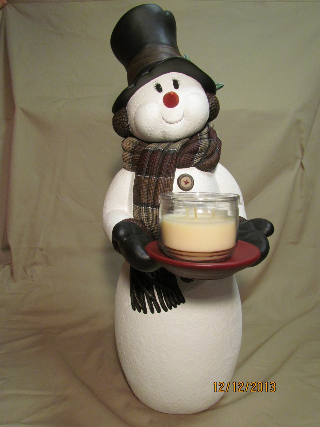 Ceramic Snowman, XL Snowman, Hand Painted Snowman, Handmade Snowman ...