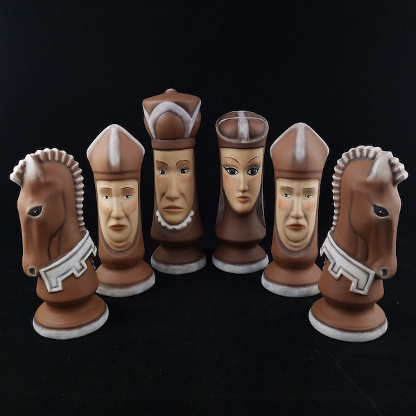 Ceramic Chess Set - Etsy
