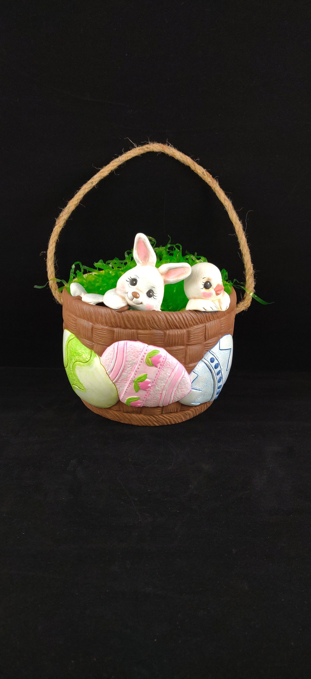 Ceramic Easter Basket, Handmade Easter Egg Basket, Ceramic Basket ...