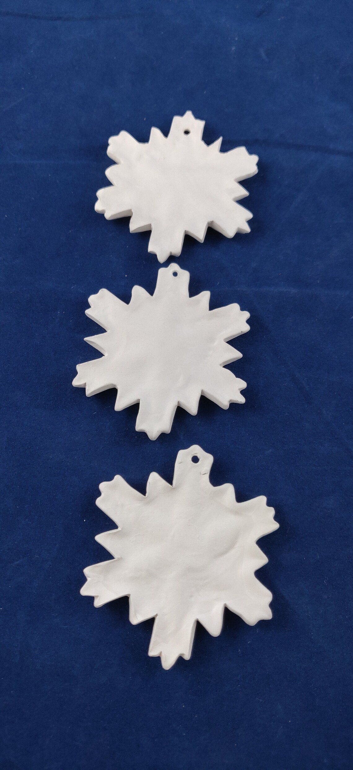 Ceramic Snowflake Ornaments set of 3 Ceramic Snowflake - Etsy