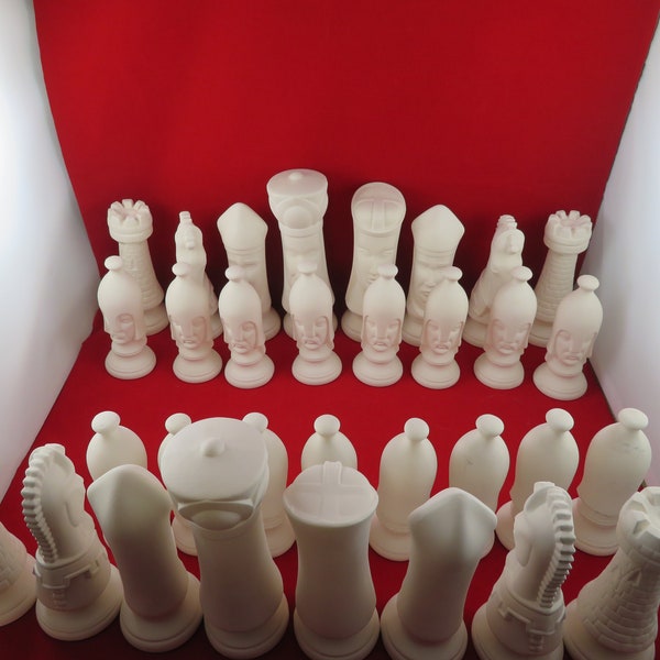 Ceramic Chess Set - Etsy
