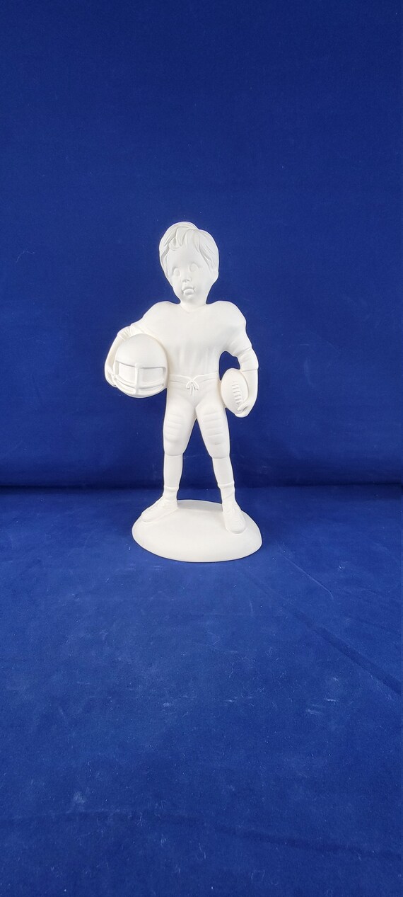 Ceramic Football Player Figurine Football Player Ready to | Etsy