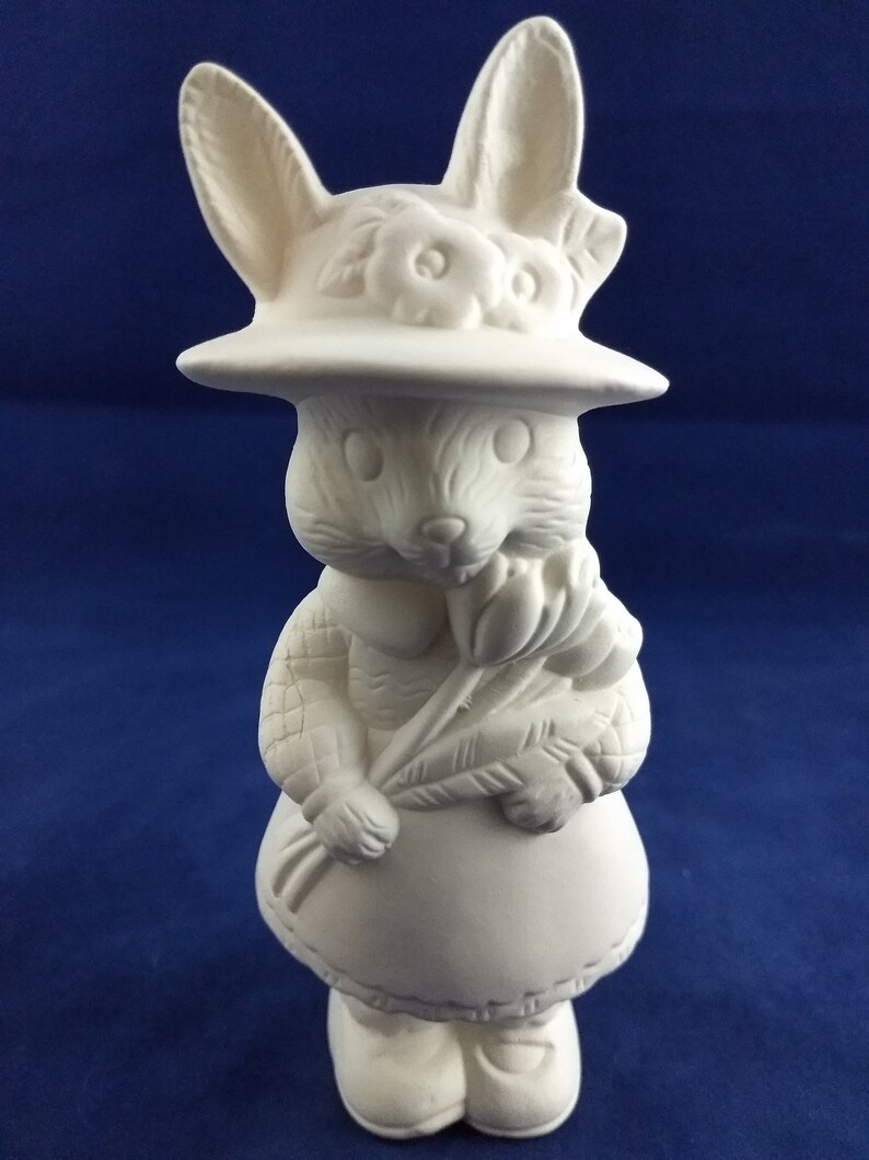 Ceramic Bunnies set of 2 Ceramic Rabbits Ready to Paint - Etsy