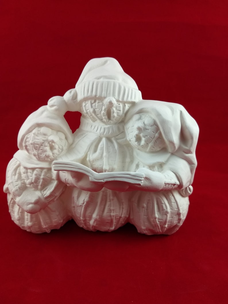 Ceramic Snowmen Caroling Snowmen Christmas Carolers Snowman - Etsy