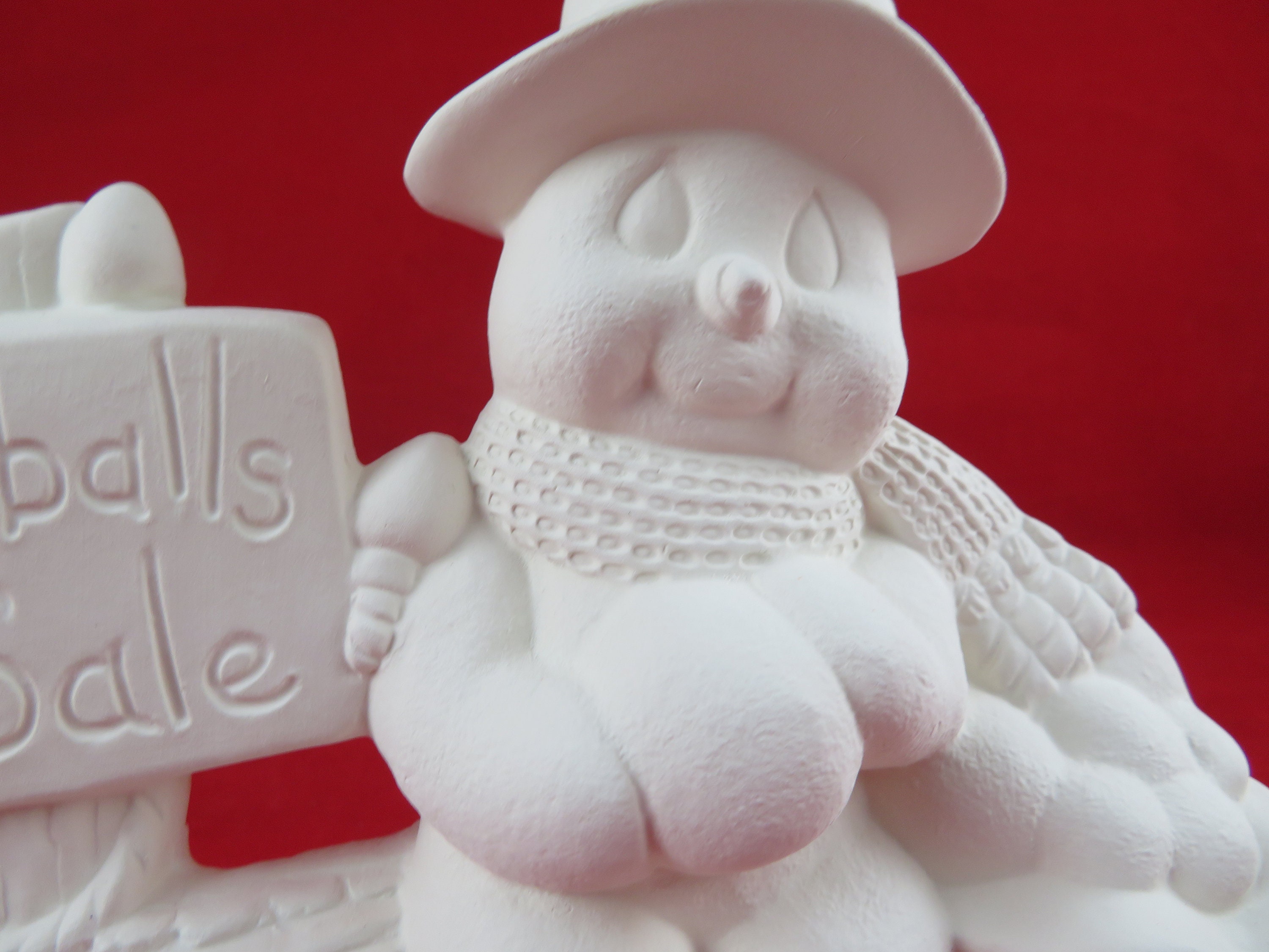 Ceramic Snowman Ceramic Snowman Selling snowballs Ready to | Etsy
