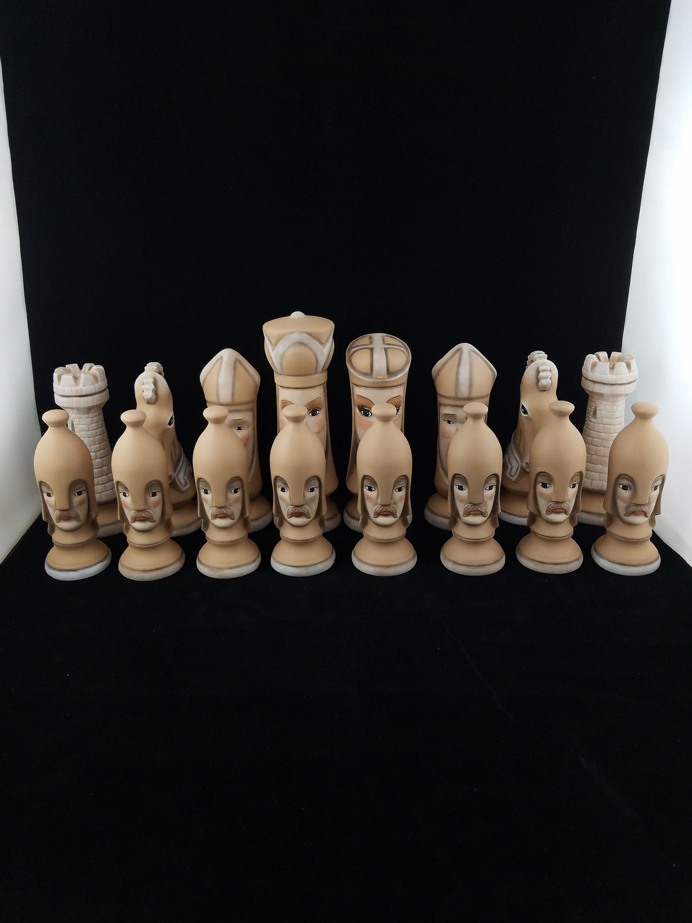 Ceramic Chess Set Chess Set Hand painted Chess set XL chess | Etsy