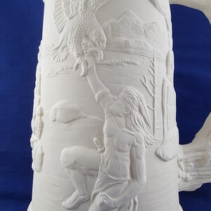 Ceramic Stein, Native American Eagle Stein, Decorative Ceramic Stein ...